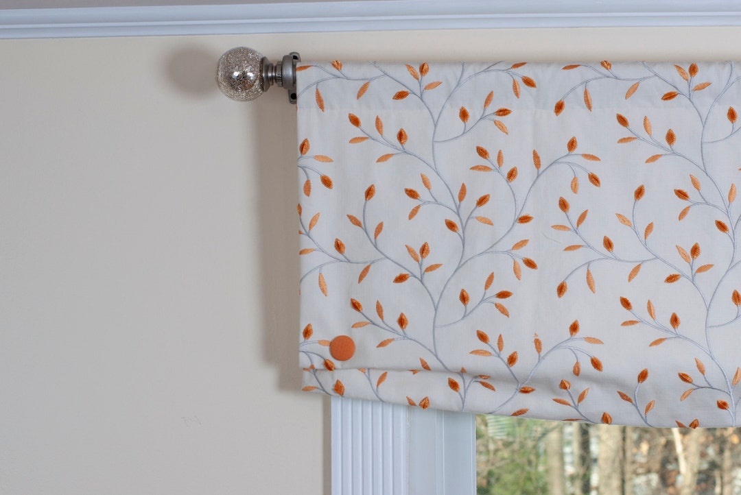 Rod Pocket Valance, Valance, Window Treatment, Embroidered Valance - Etsy