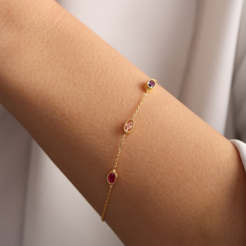 Birthstone Bracelet - Etsy