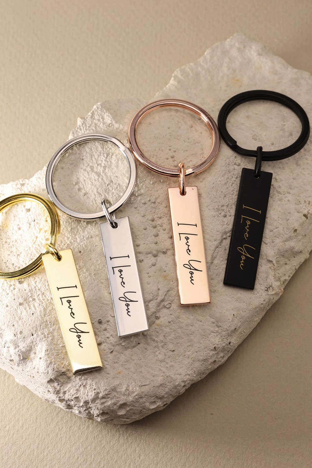 I Love You Keychain, Laser Writing I Love You Keychain, Gift to ...
