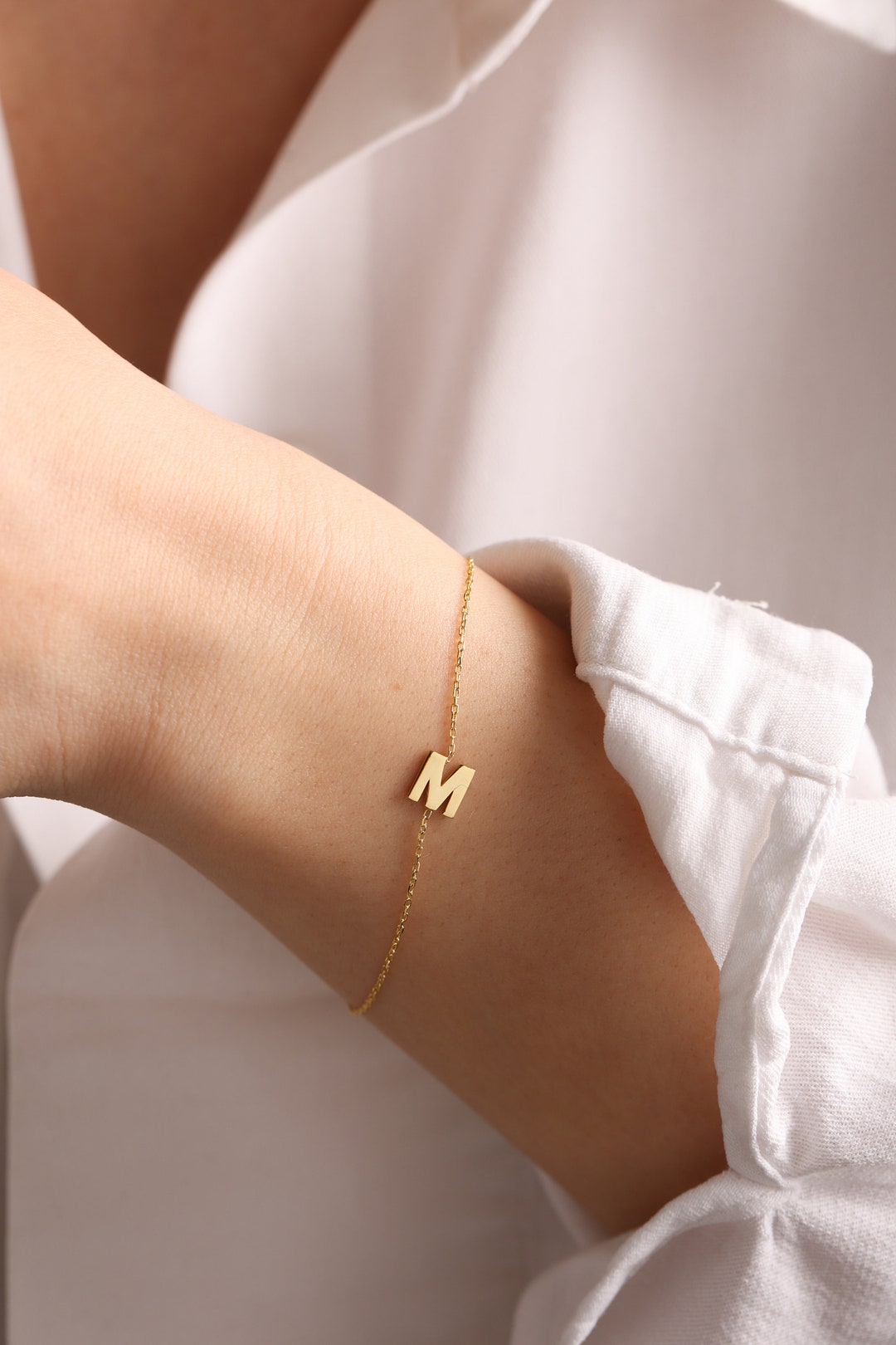 Personalized Letter Bracelet, Alphabet Bracelet, Custom Initial ...