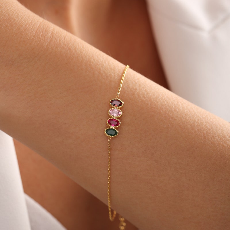 Birthstone Bracelet - Etsy
