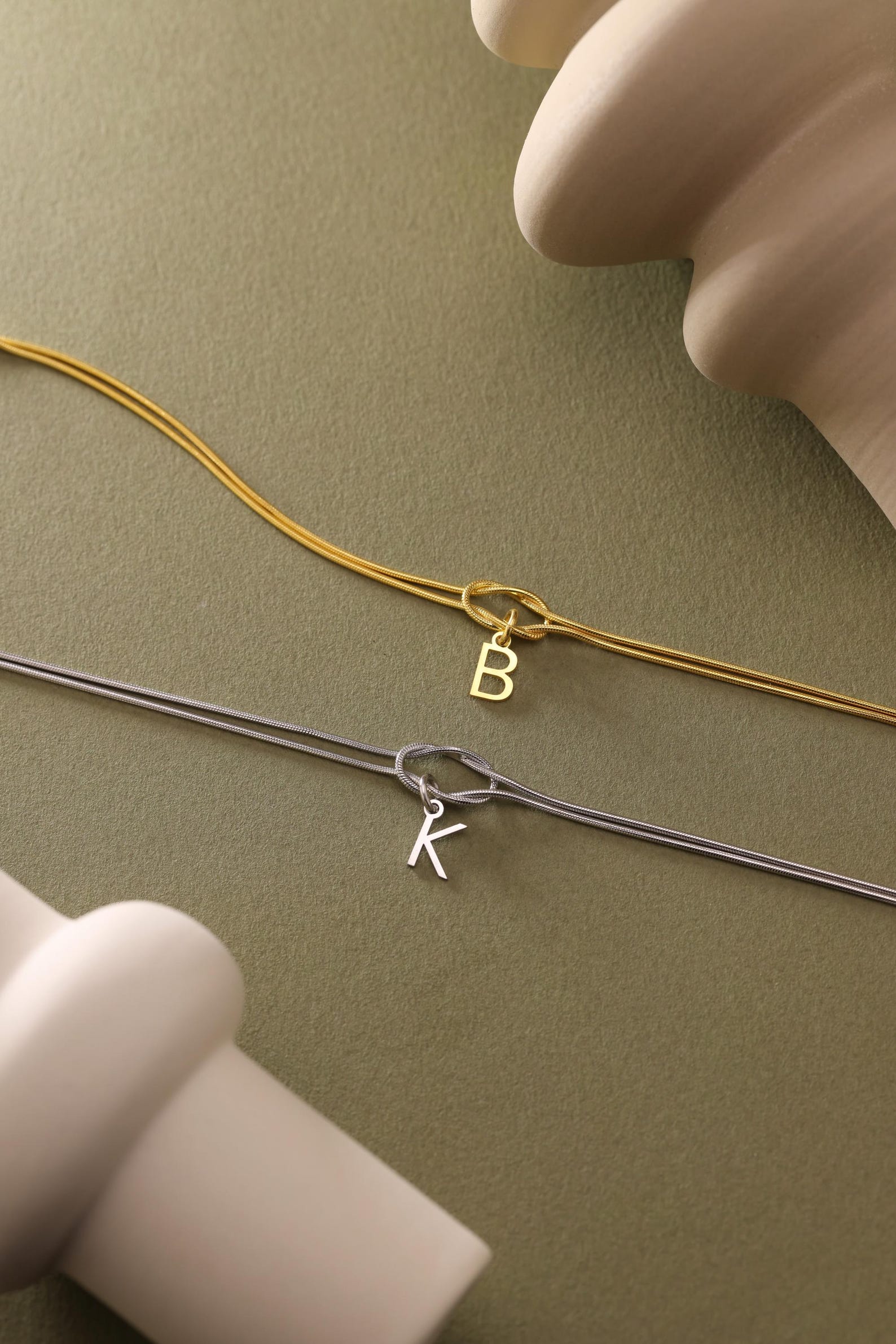 Custom Initial Love Knot Bracelet, Symbol of Love and Unity Bracelet ...
