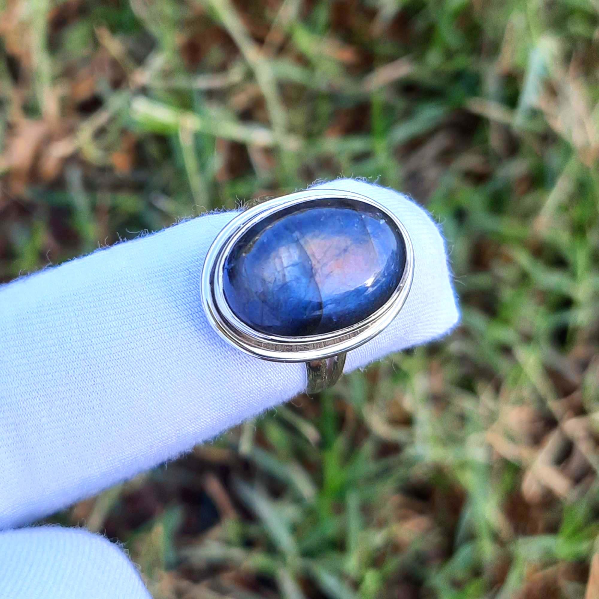 Purple Labradorite Ring Gemstone Ring Labradorite Silver - Etsy UK