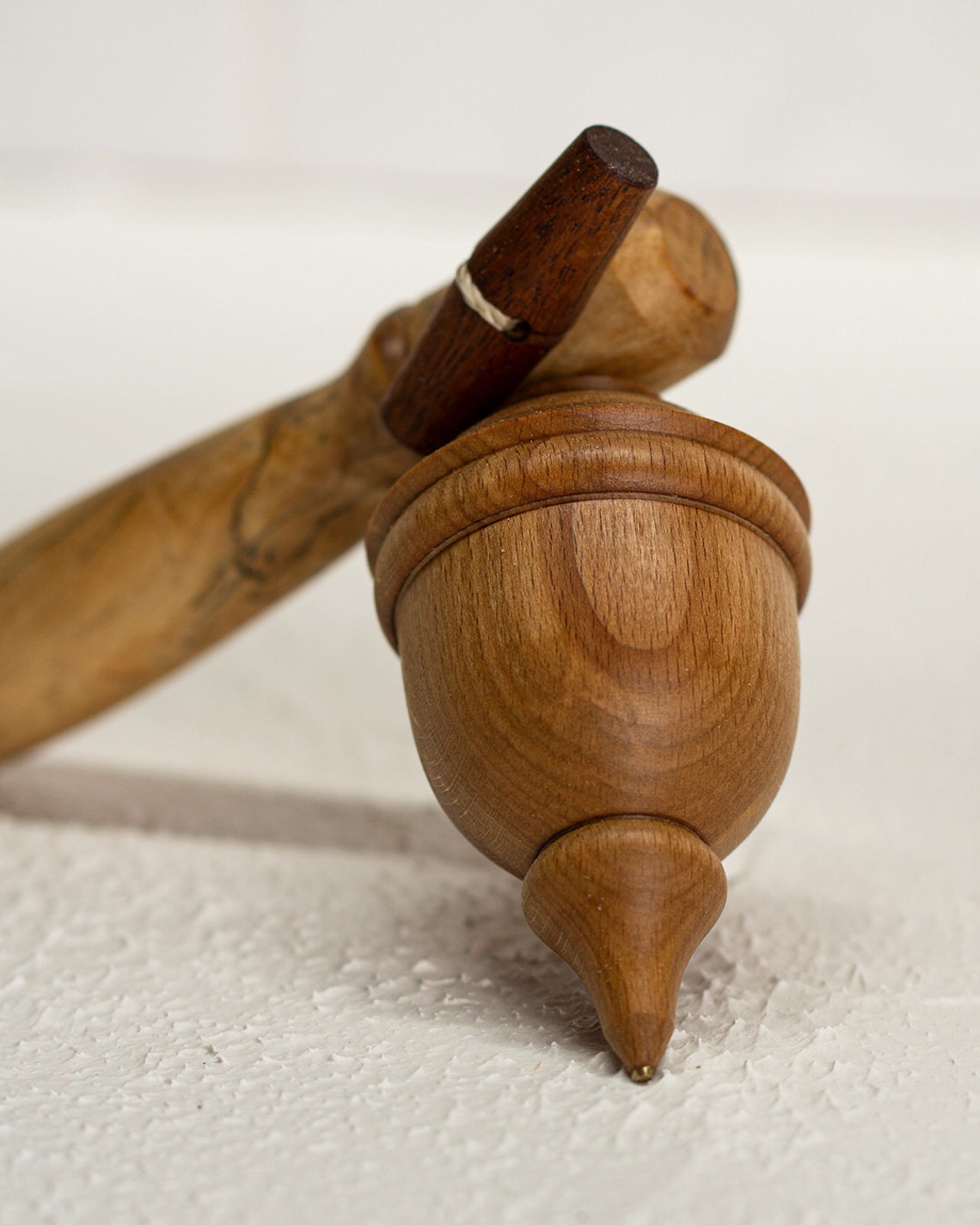 Wooden Spinning Toy Top With Handle - Etsy