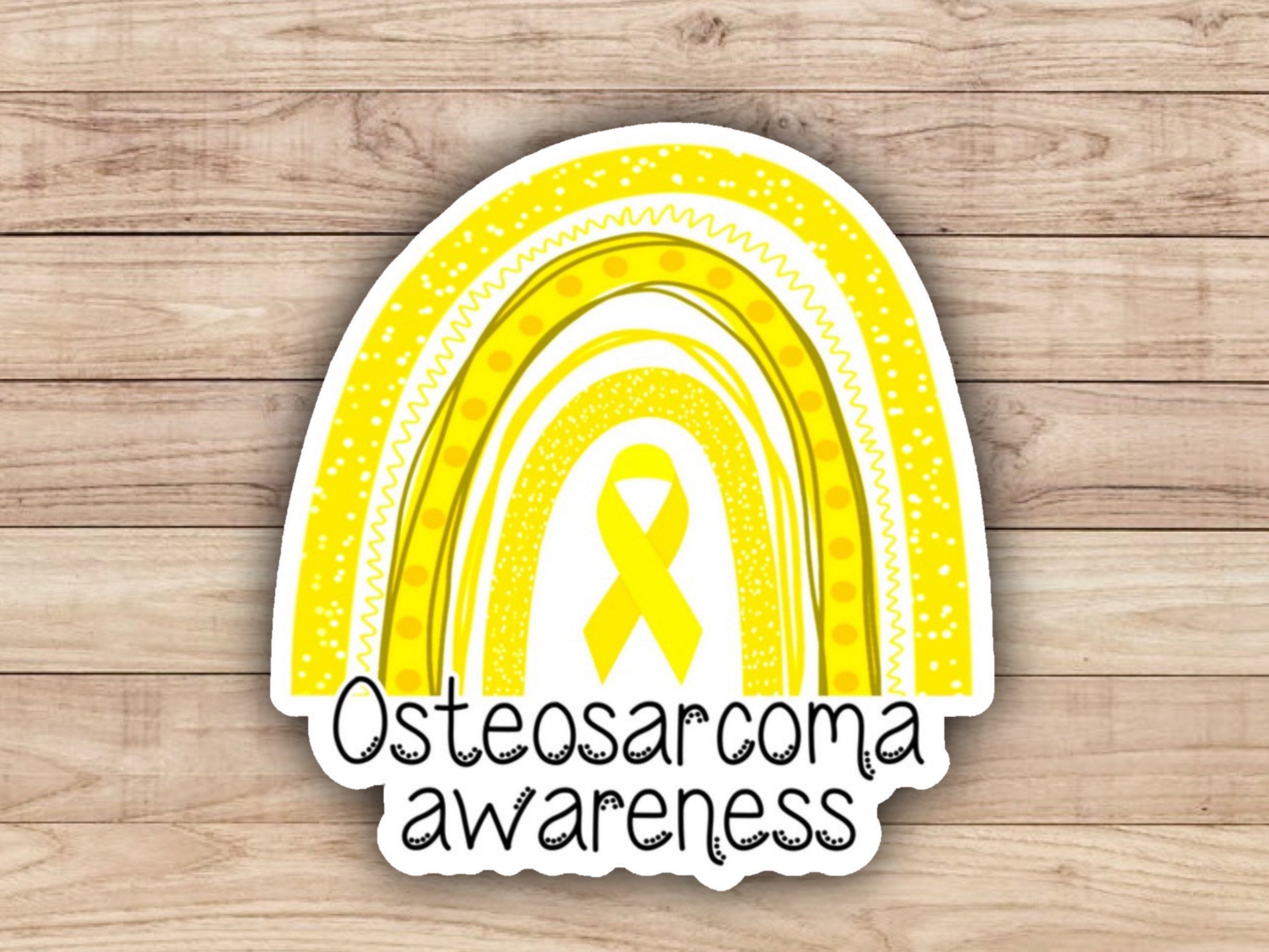Osteosarcoma Cancer Awareness Sticker Sarcoma Yellow Cancer - Etsy