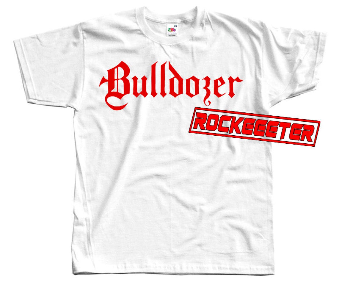 Bulldozer Logo V1 album cover band poster music metal T-Shirt | Etsy