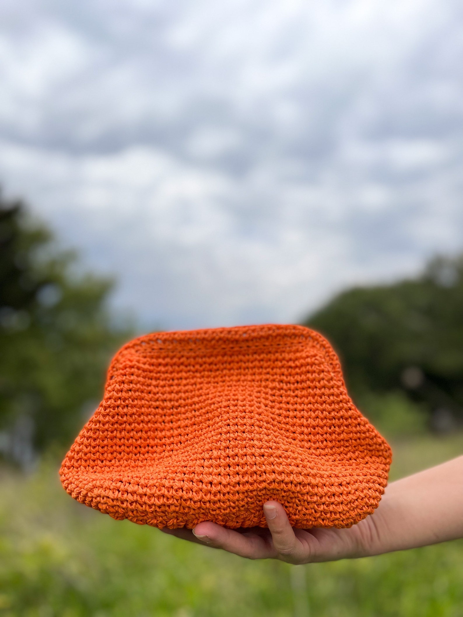 Orange Straw CLUTCH, Raffia Clutch, Orange Hand-knitted Clutch, Crochet ...