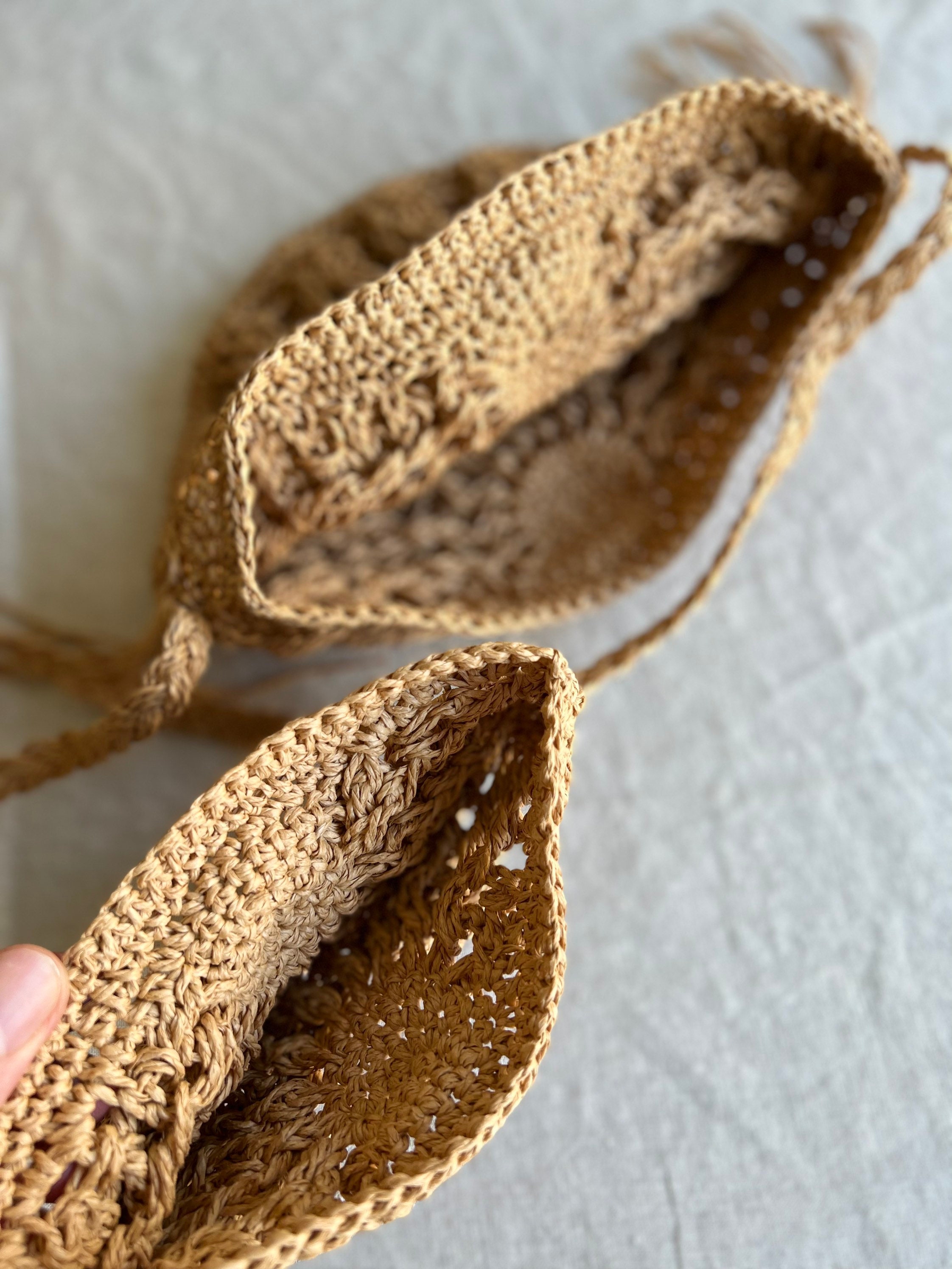 Oyster Raffia Bag Set X2 Raffia Bag Coach Natural - Etsy