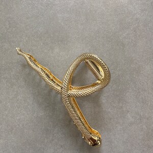 Gold Snake Hair Clips, Metal Snake Hair Clip, Yellow Hair Clips, Snake ...
