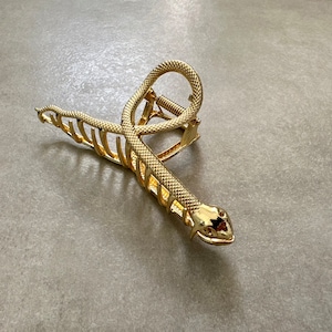 Gold Snake Hair Clips, Metal Snake Hair Clip, Yellow Hair Clips, Snake ...