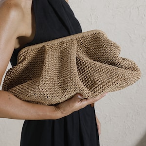 Oversized Raffia Clutch Bag, XL Straw Clutch, Xlarge Straw Clutch ...