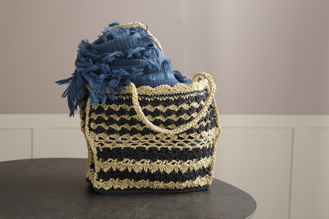 OUTLET I Raffia Tote Bag, Tote Bag, Luxury Raffia Bag, Straw Crochet ...
