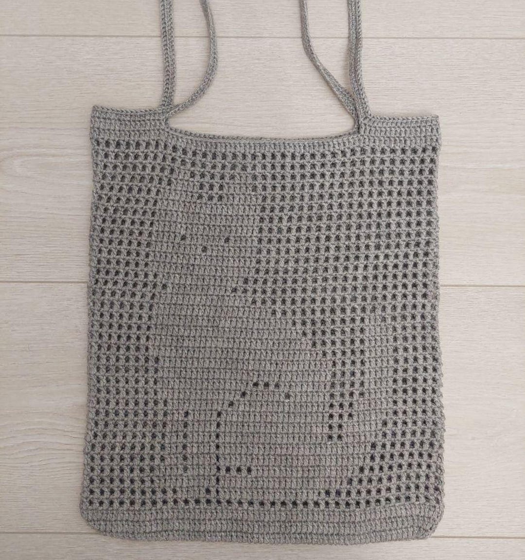 Mini Handmade Crochet Cat Mesh KID Bag, Crochet Kid Tote With Cute ...
