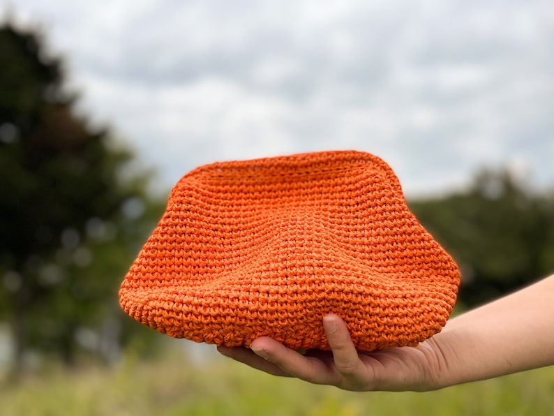 Orange Straw CLUTCH, Raffia Clutch, Orange Hand-knitted Clutch, Crochet ...