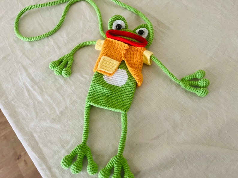 Frog Crochet Phone Bag Fun Phone Pouch Cute Frog Phone - Etsy