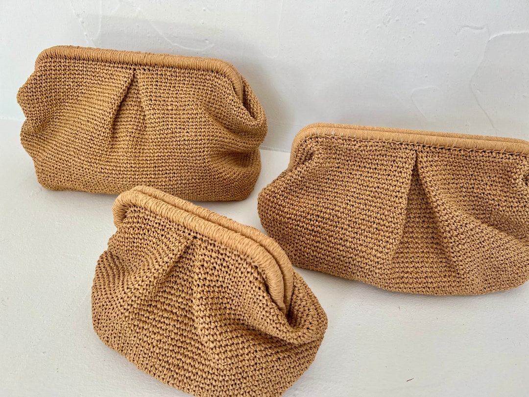 Raffia Clutch Bags, Straw Clutch, Oversized Raffia Cluch, Raffia Bag ...