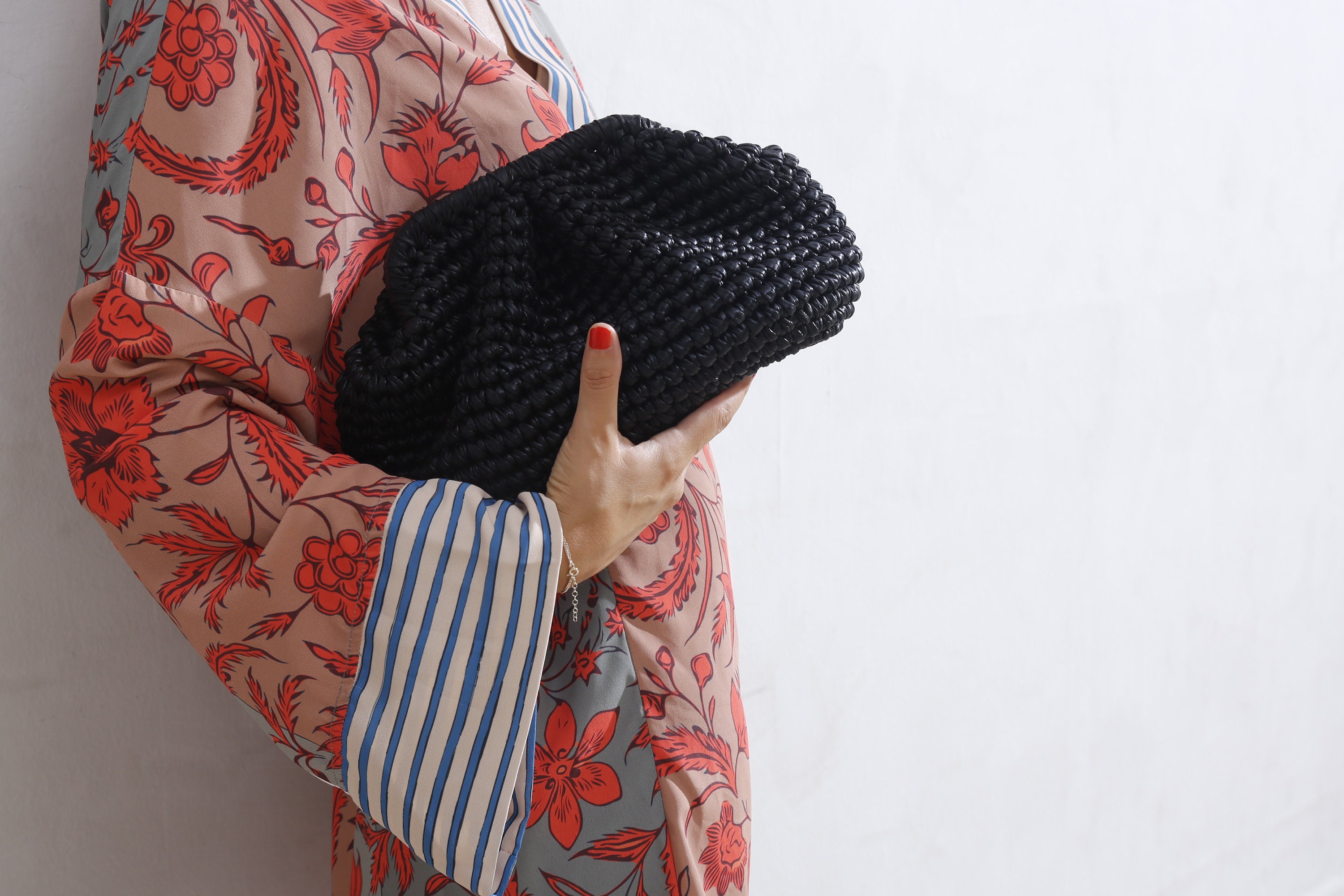 Metallic Black Raffia Clutch Metallic Bag Black Raffia - Etsy