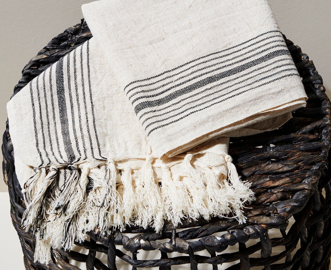 LINEN BEACH Towel Boho Beach Throw Linen Towel Organic - Etsy