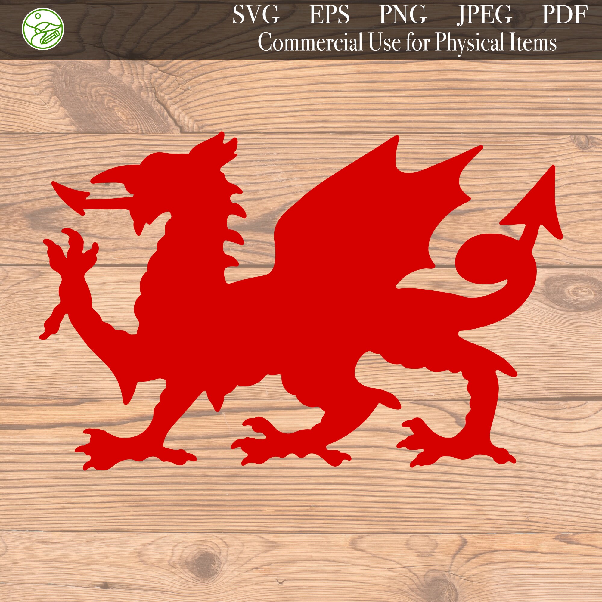 Welsh Dragon Design Download. SVG Cut File for Cricut/silhouette. PNG ...