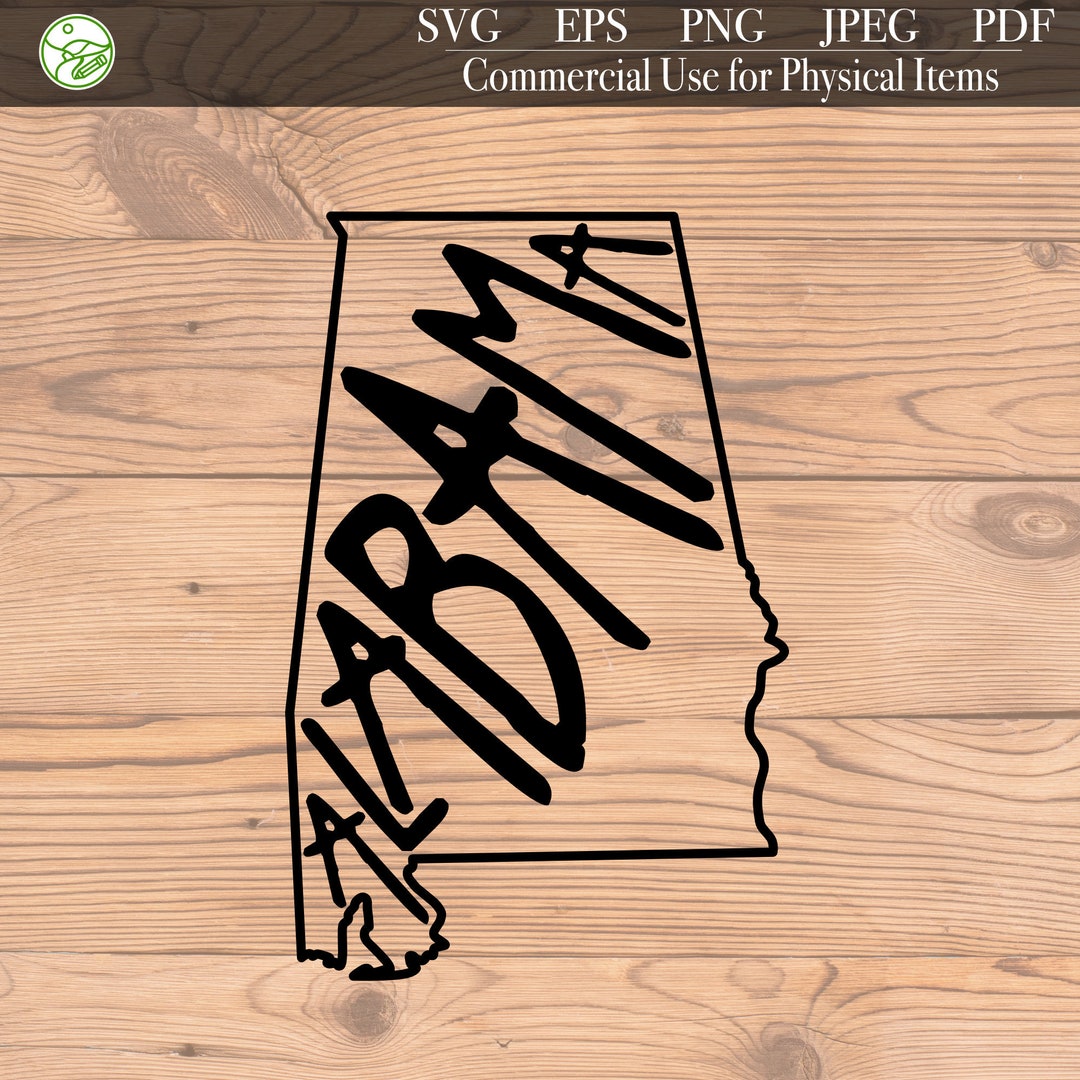 Alabama State Design Download. SVG Cut File for Cricut/silhouette. PNG ...