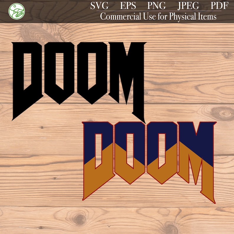 Doom Logo Design Download. SVG Cut File for Cricut/silhouette. PNG ...