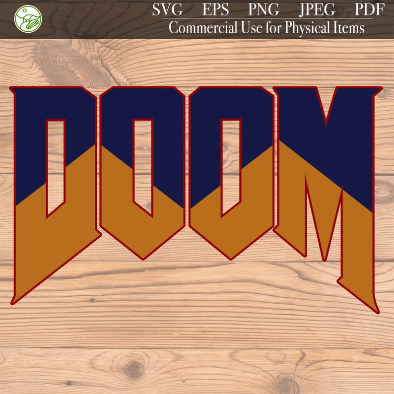 Doom Logo Design Download. SVG Cut File for Cricut/silhouette. PNG ...