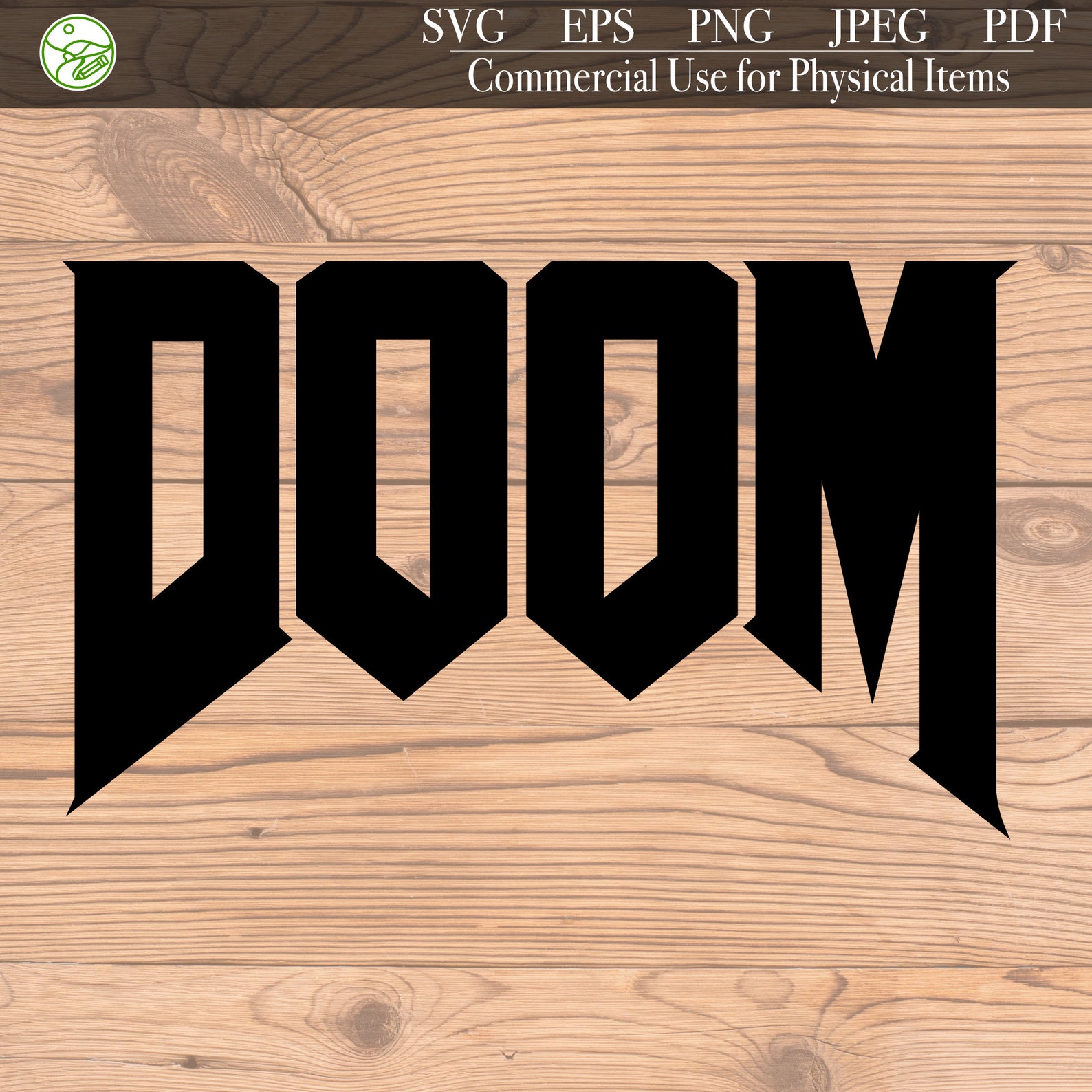 Doom Logo Design Download. SVG Cut File for Cricut/silhouette. PNG ...