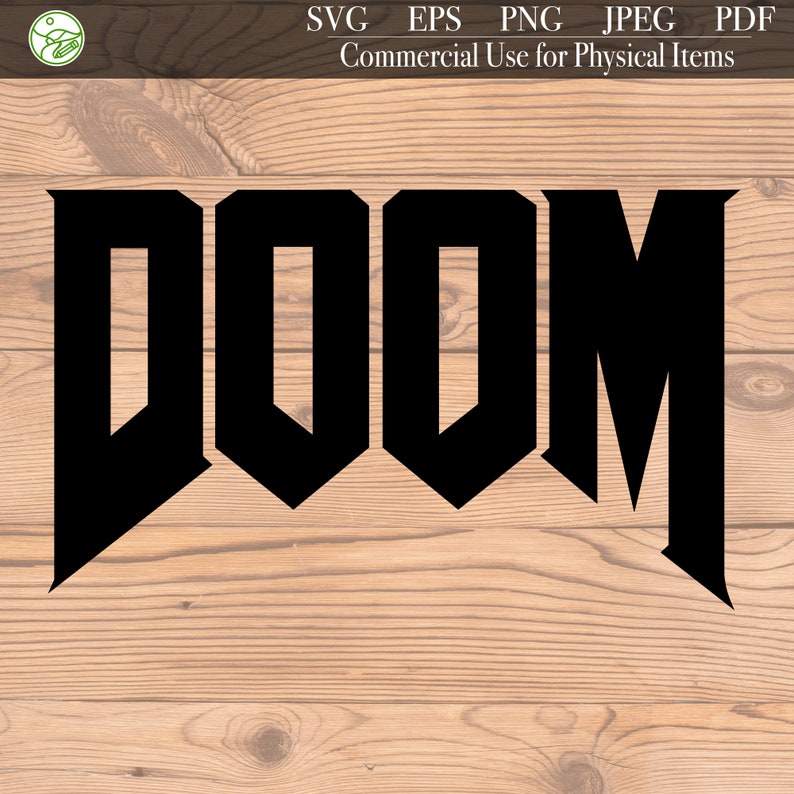 Doom Logo Design Download. SVG Cut File for Cricut/silhouette. PNG ...