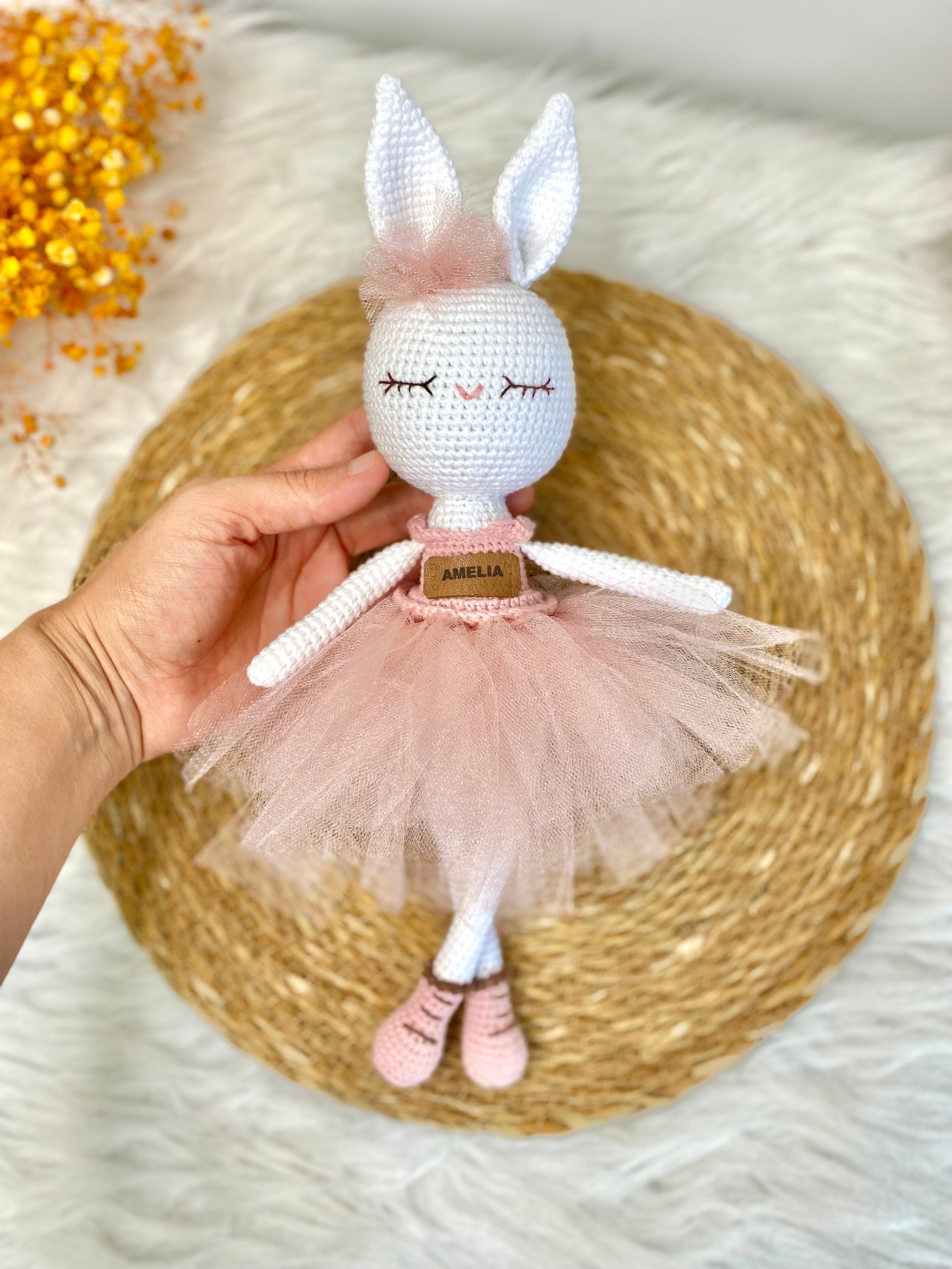 Handmade Knitted Ballerina Rabbit Crochet Ballerina Rabbit Ballerina ...