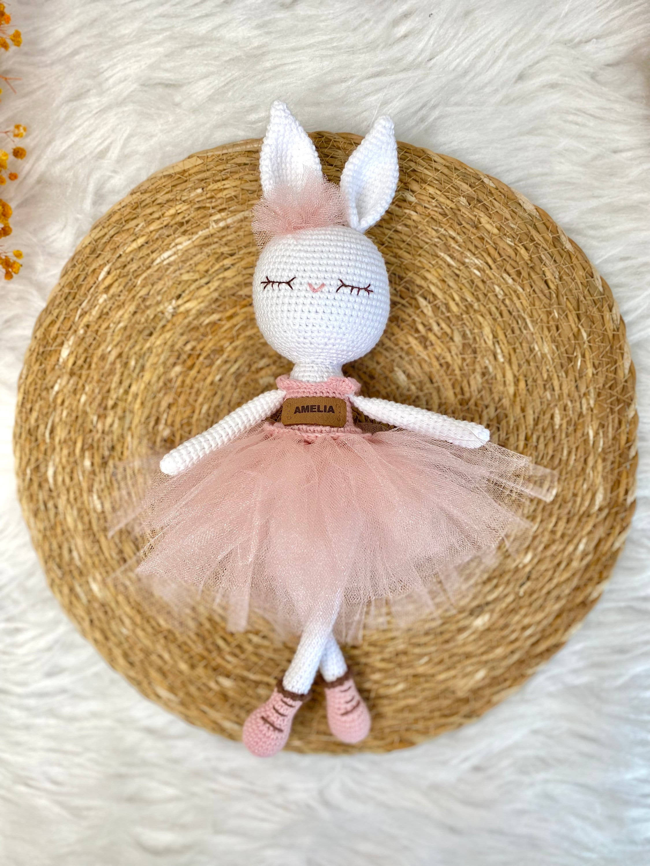 Handmade Knitted Ballerina Rabbit Crochet Ballerina Rabbit Ballerina ...