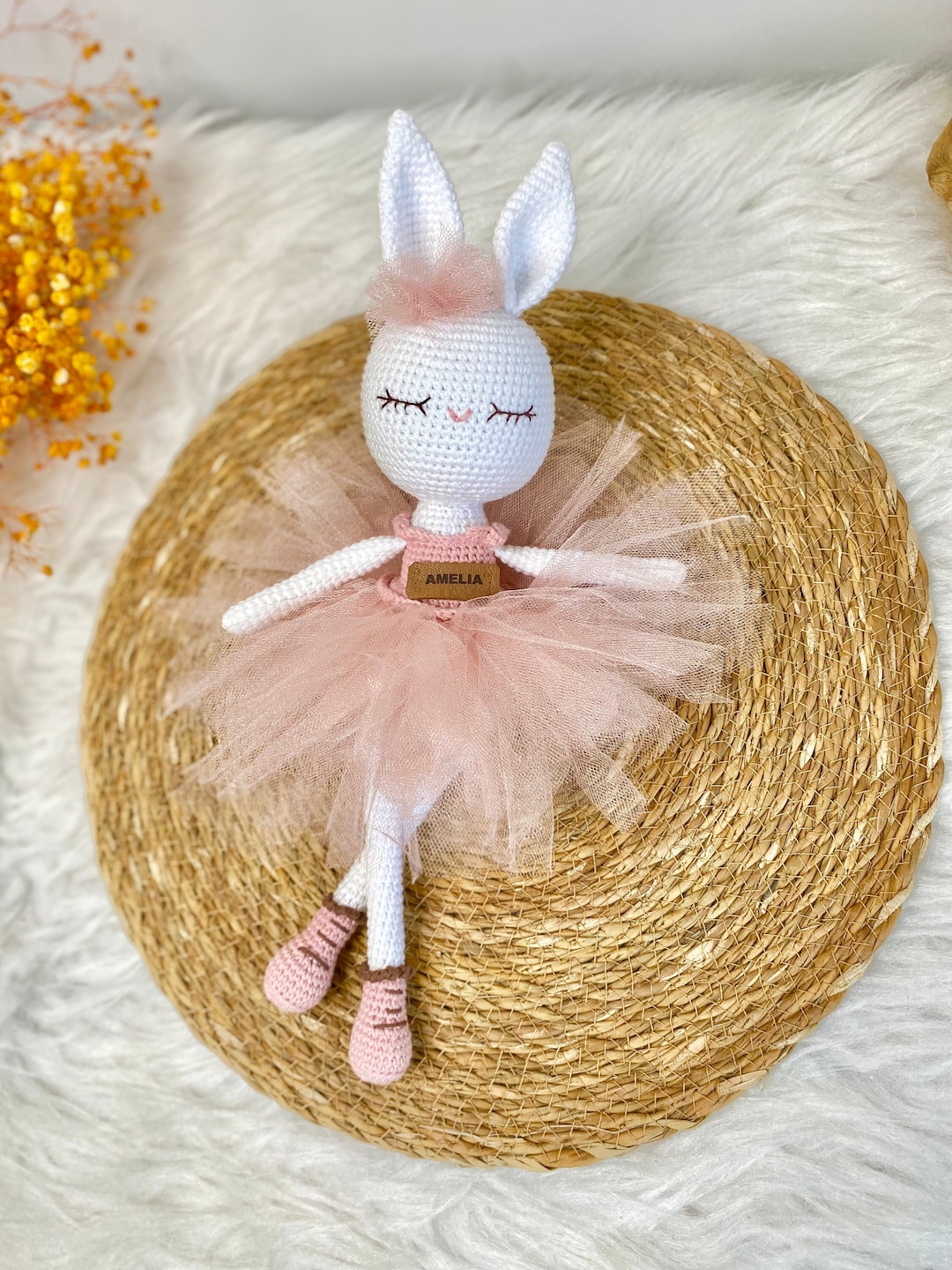 Handmade Knitted Ballerina Rabbit Crochet Ballerina Rabbit Ballerina ...