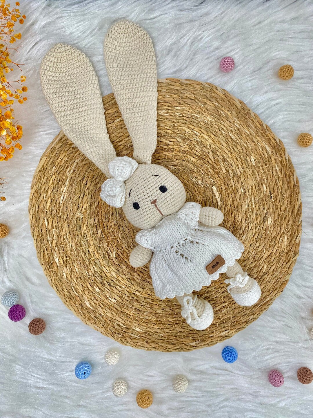 Crochet Bunny Rabbit Personalized Doll Personalized Baby Toys Crochet ...