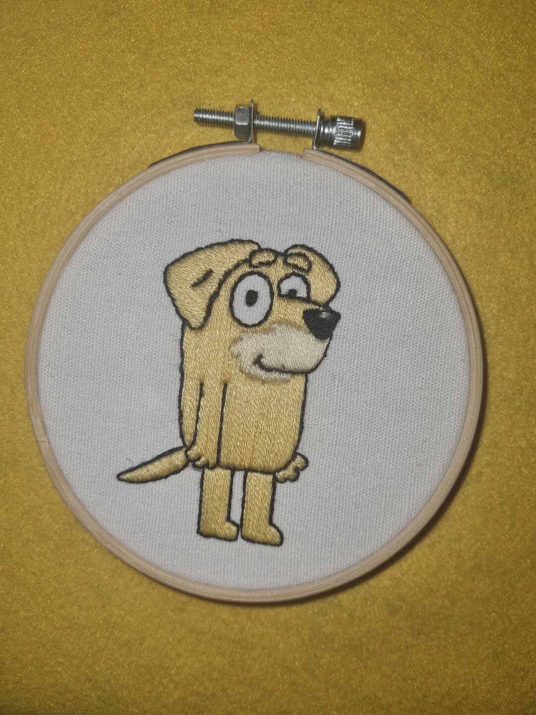 Bluey Lucky's Dad Hand Embroidery. 4inch Hoop - Etsy