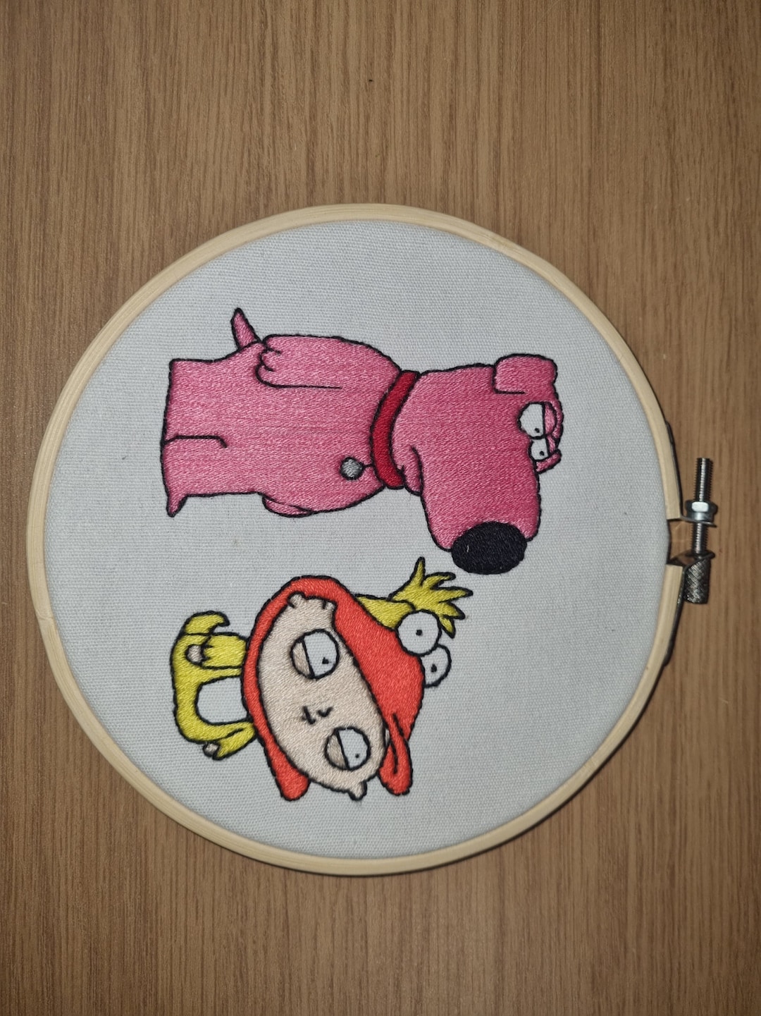 Brian and Stewie Family Guy Hand Embroidery. 6inch Hoop. - Etsy