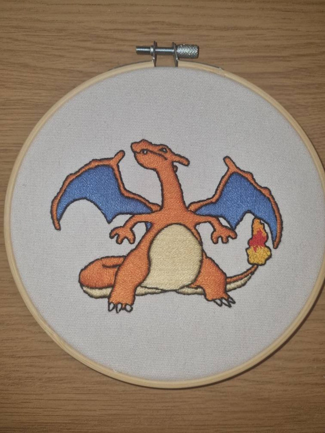 Pokemon Charizard Hand Embroider. 6inch Hoop - Etsy