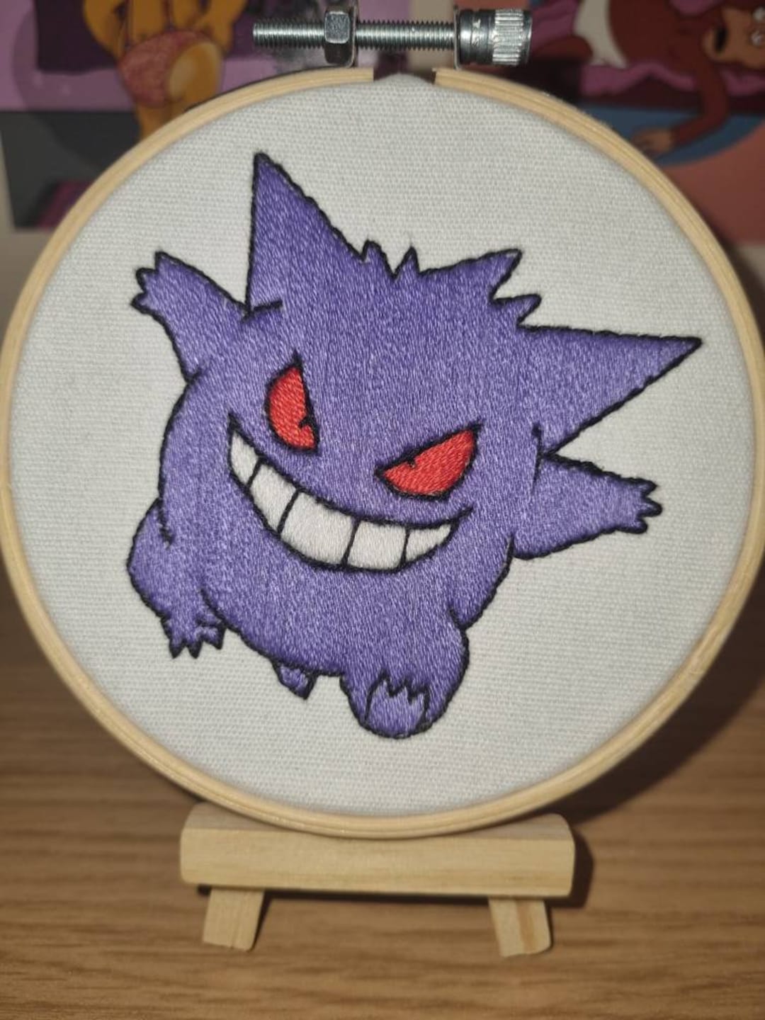 Gengar Pokemon Hand Embroidery. 4inch Hoop. - Etsy
