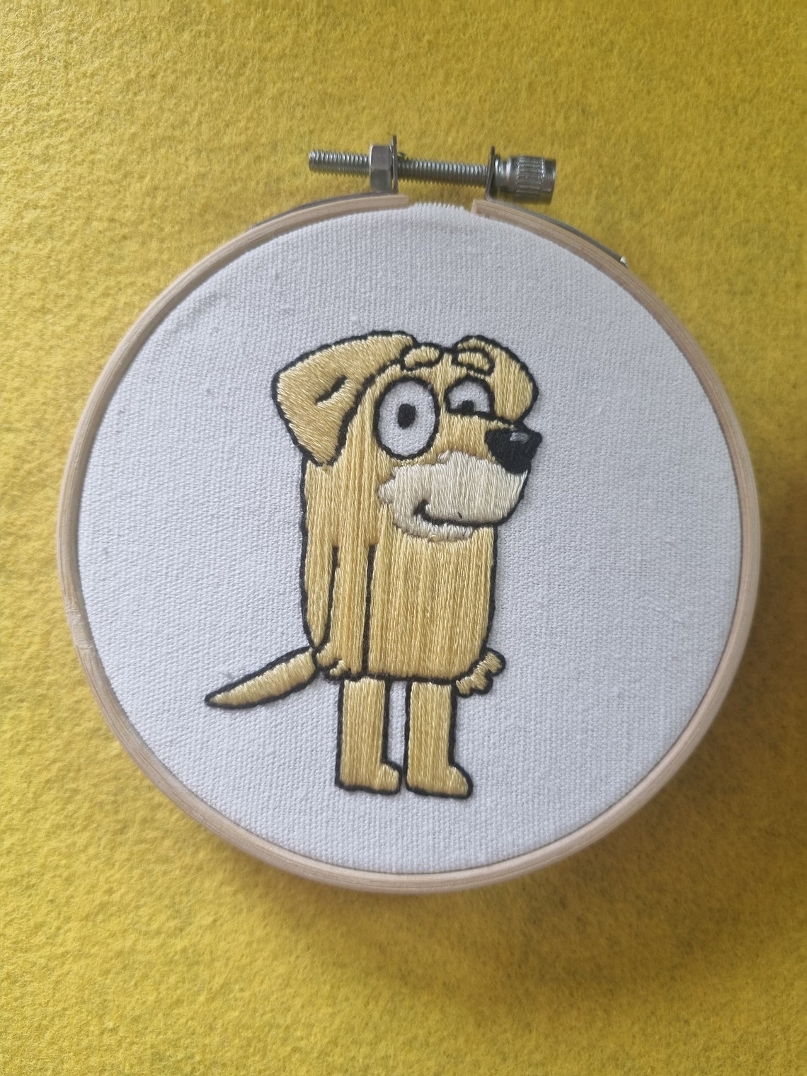 Bluey Lucky's Dad Hand Embroidery. 4inch Hoop - Etsy