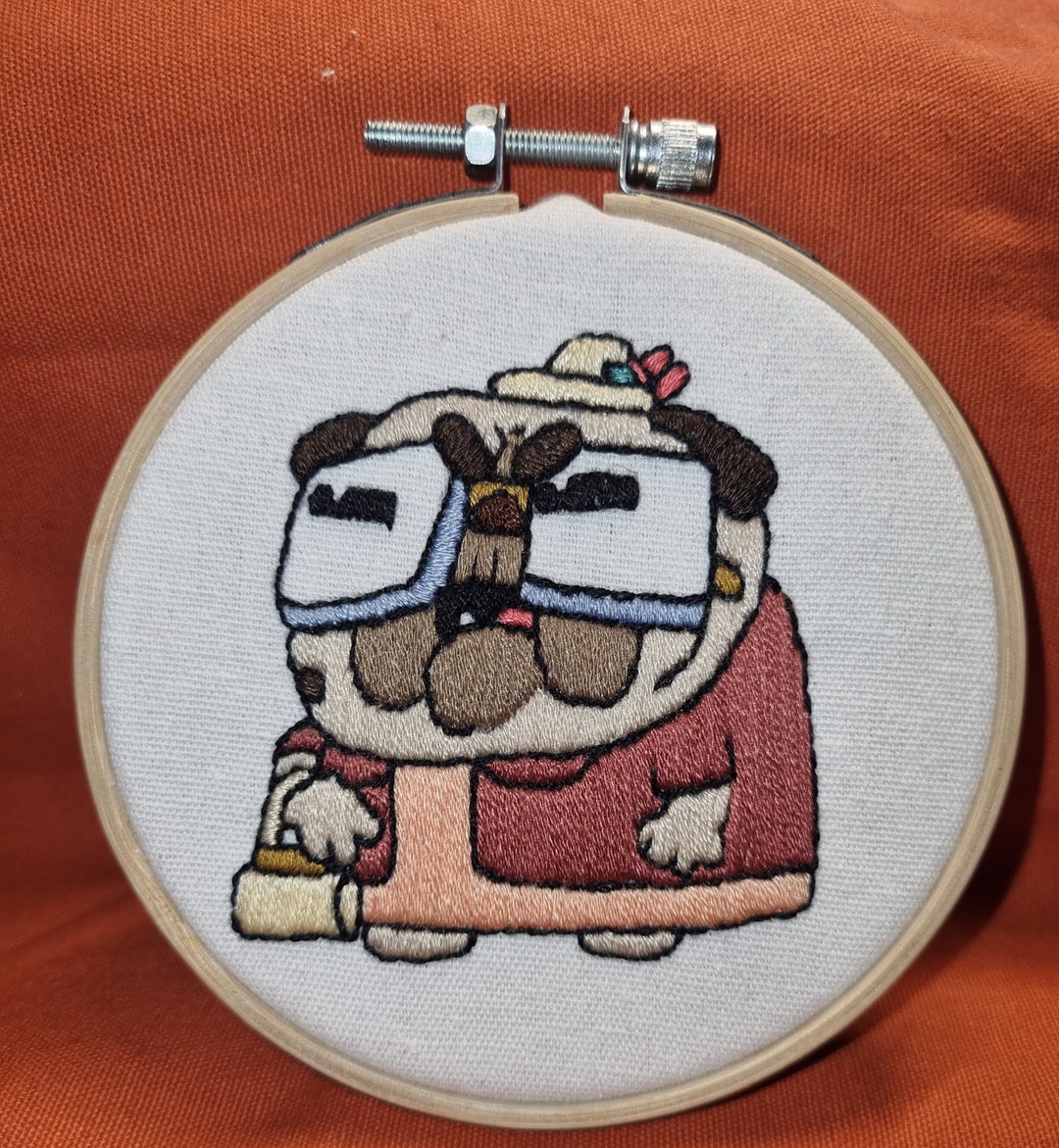 Grouchy Granny Bluey Hand Embroidery. 4inch Hoop. - Etsy