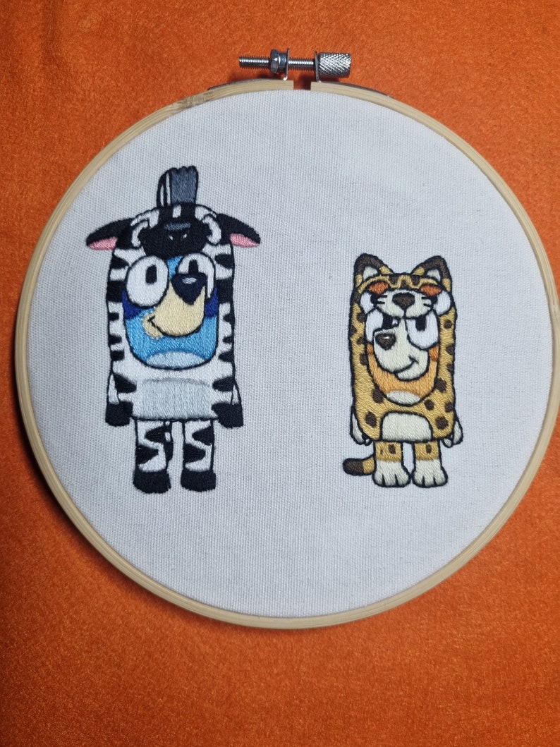 Bluey & Bingo Onesies Hand Embroidery. 6inch Hoop. - Etsy