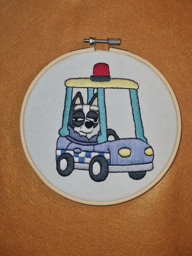 Muffin Heeler. Bluey. Hand Embroidery. 6inch Hoop. - Etsy