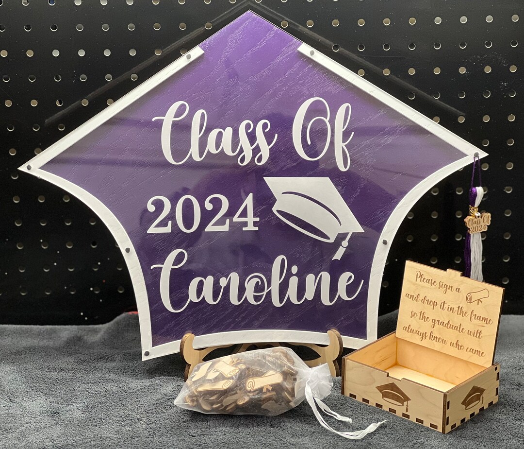 Graduation Name Drop Guest Book, Keepsake Guest Book, Personalized ...