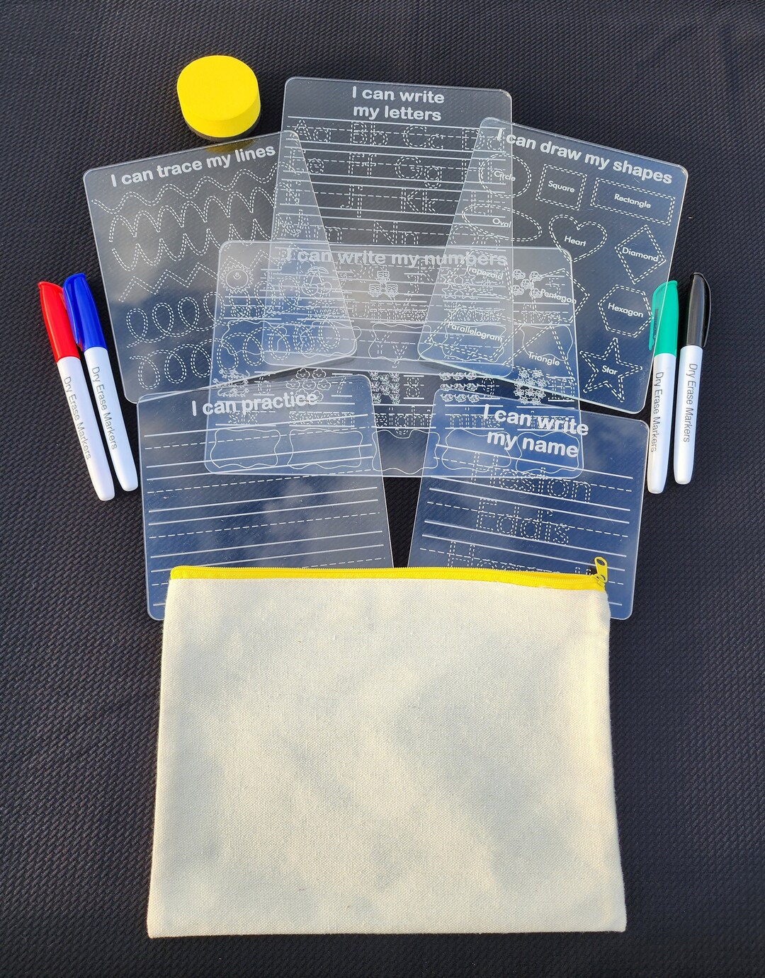 Dry Erase Personalized Practice Writing and Drawing Boards Kit - Etsy