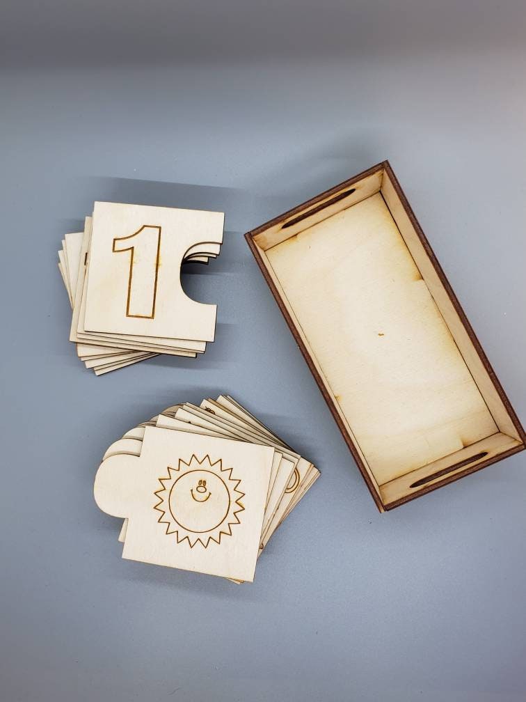 Wood Number Puzzle, Learning Game, Preschool, Elementary, Student, Kid ...