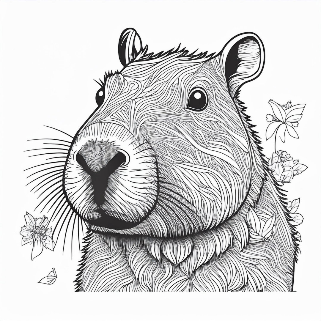 Capybara Coloring Book – 21 Pages of Fun! Instant Digital Download ...
