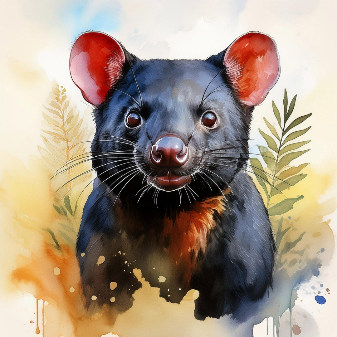 Tasmanian Devil Watercolor Art Print - Instant Download - Etsy