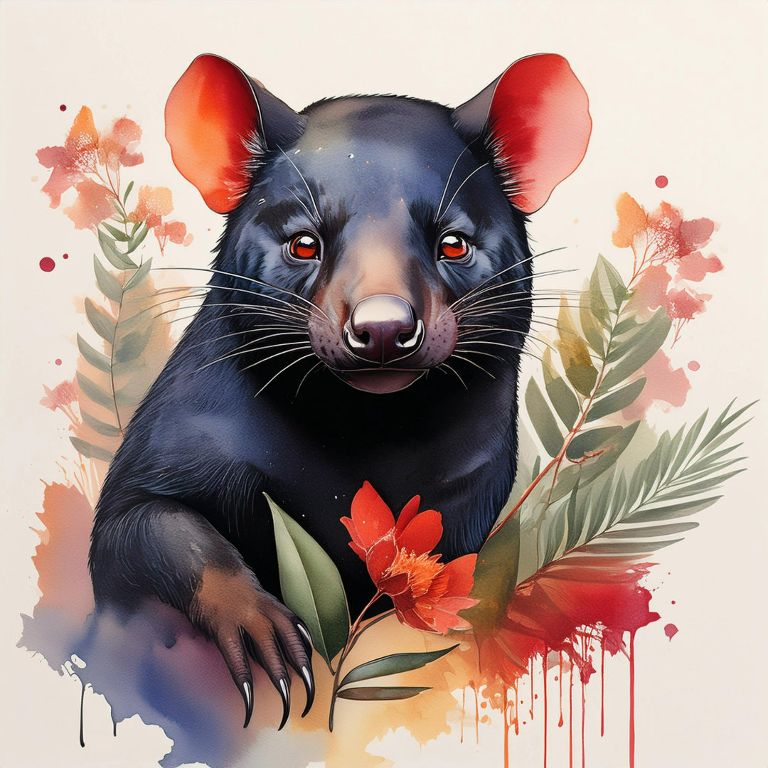 Tasmanian Devil Watercolor Art Print - Instant Download - Etsy