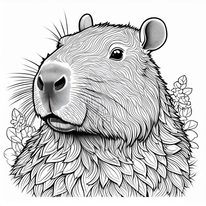 Capybara Coloring Book – 21 Pages of Fun! Instant Digital Download - Etsy
