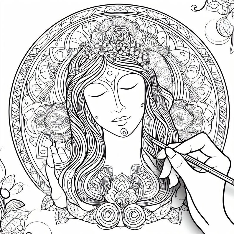 Sacred Feminine Coloring Sheet, 39 Sacred Feminine Coloring Pages, Pdf ...