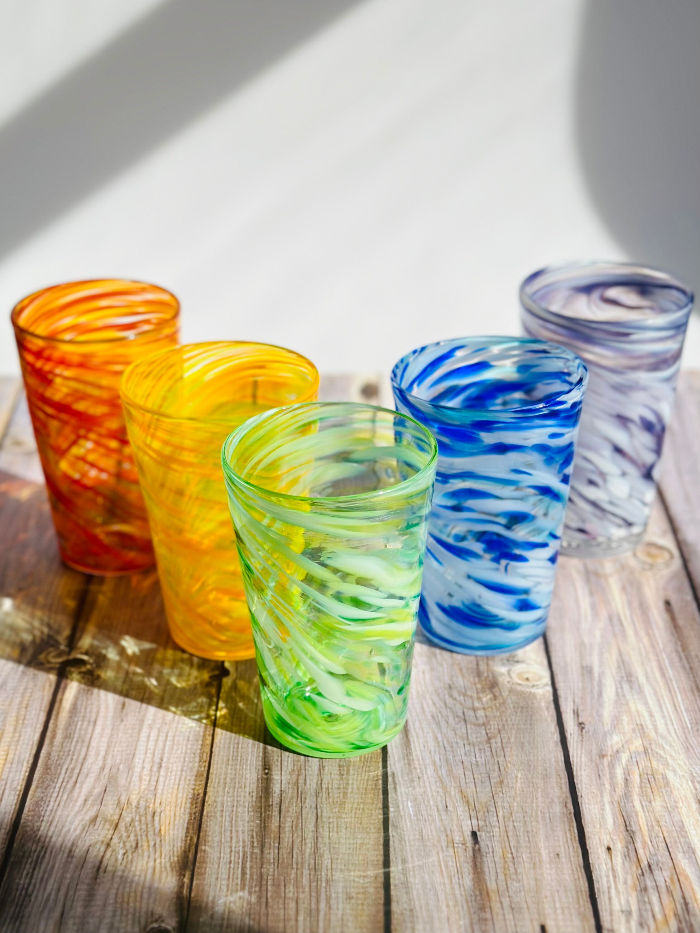 Green Spiral Pint — Sarah Garrard Glass