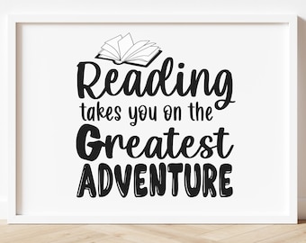 Reading Takes You on the Greatest Adventures Svg - Etsy Singapore